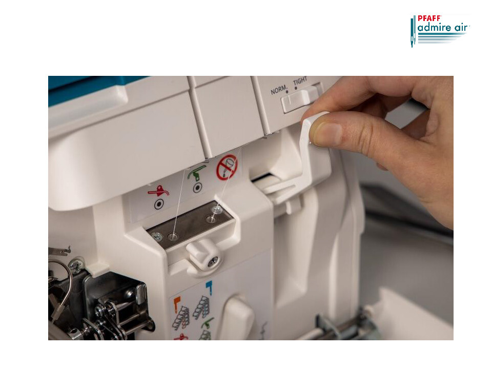 PFAFF Admire 5000 Overlock Maschine mit Luftdruckeinfädelung - Nähprofi